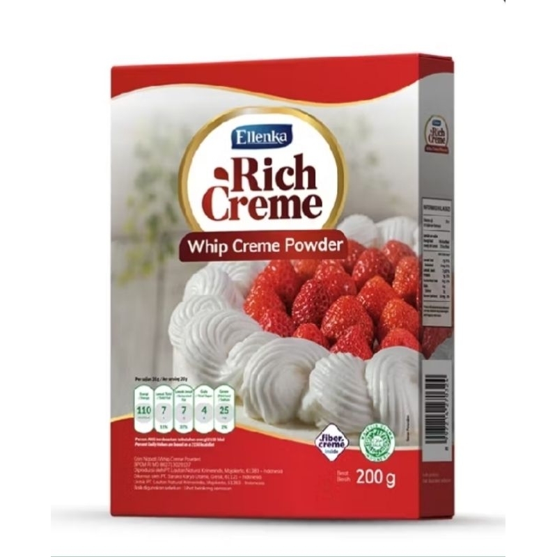 Jual Ellenka Rich Creme/whip creme powder 200g/whipping cream bubuk ...