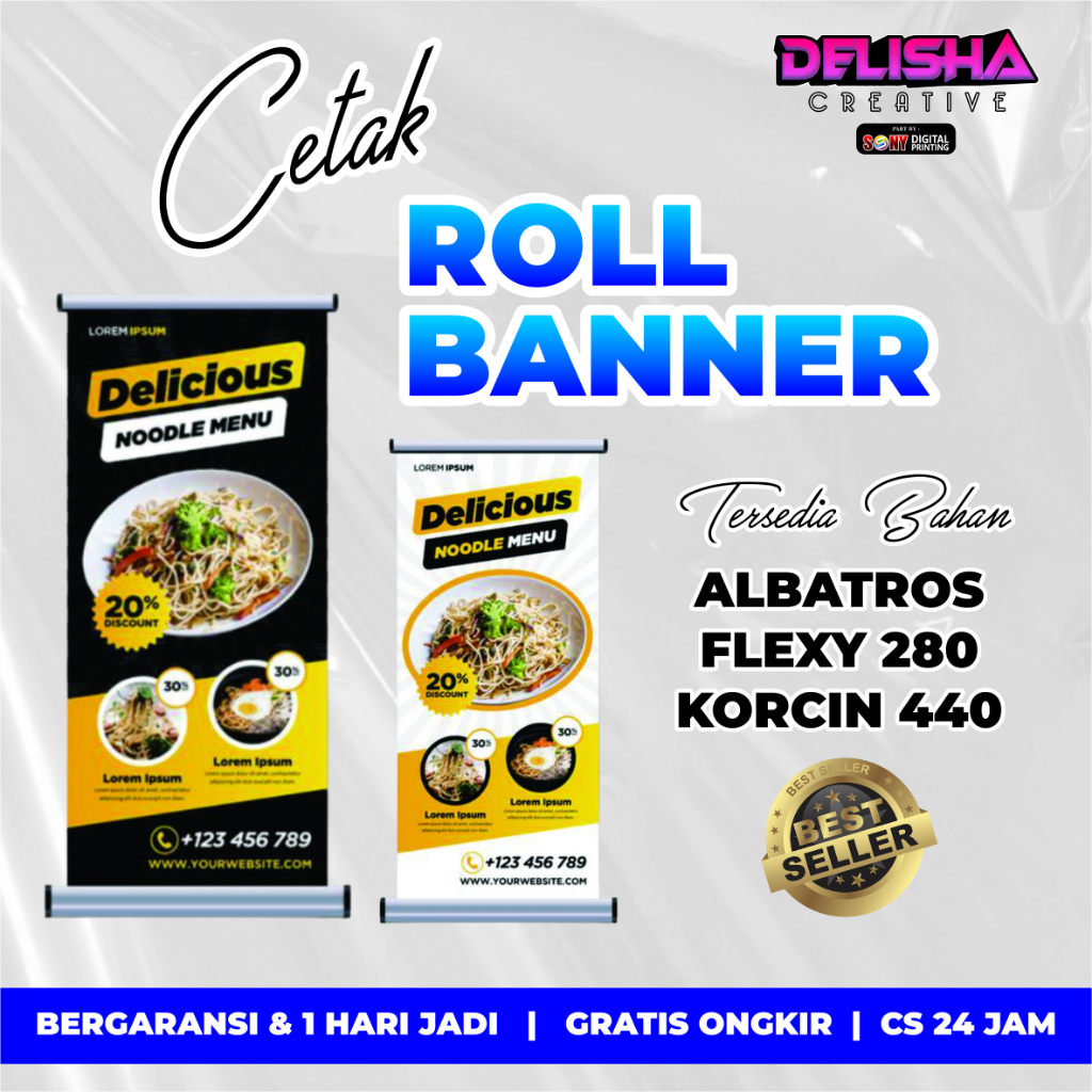 Jual CETAK ROLL BANNER 60 X 160 | Print + Standing Alumunium | Shopee Indonesia