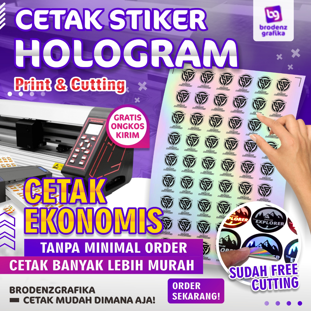 Jual Cetak Stiker Hologram A3+ | Cetak Stiker Hologram Print N Cutting ...