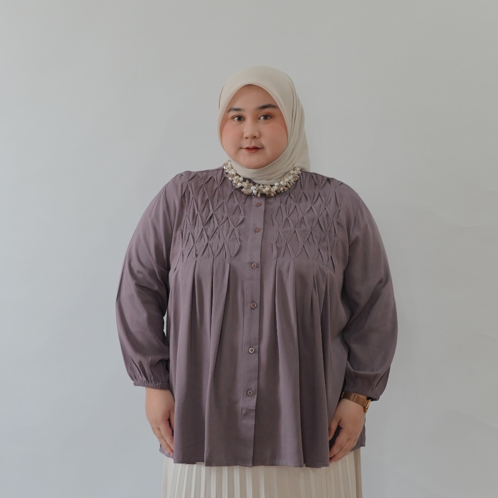 Jual Marchemode Helen Shirt Baju Polos Lengan Panjang | Shopee Indonesia