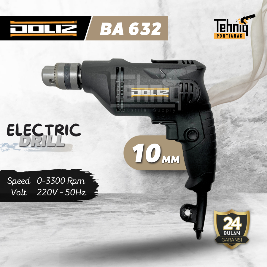 Jual Bor Tangan DOLIZ BA632 Electric Drill 10 mm Reversible Hand Drill ...