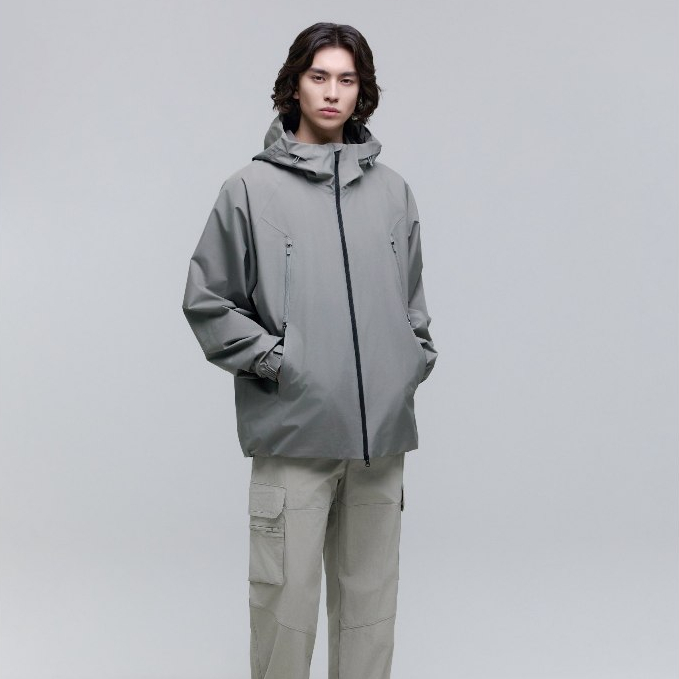 Jual National Geographic Atlas Gore-Tex Waterproof Jacket Mourning Grey ...