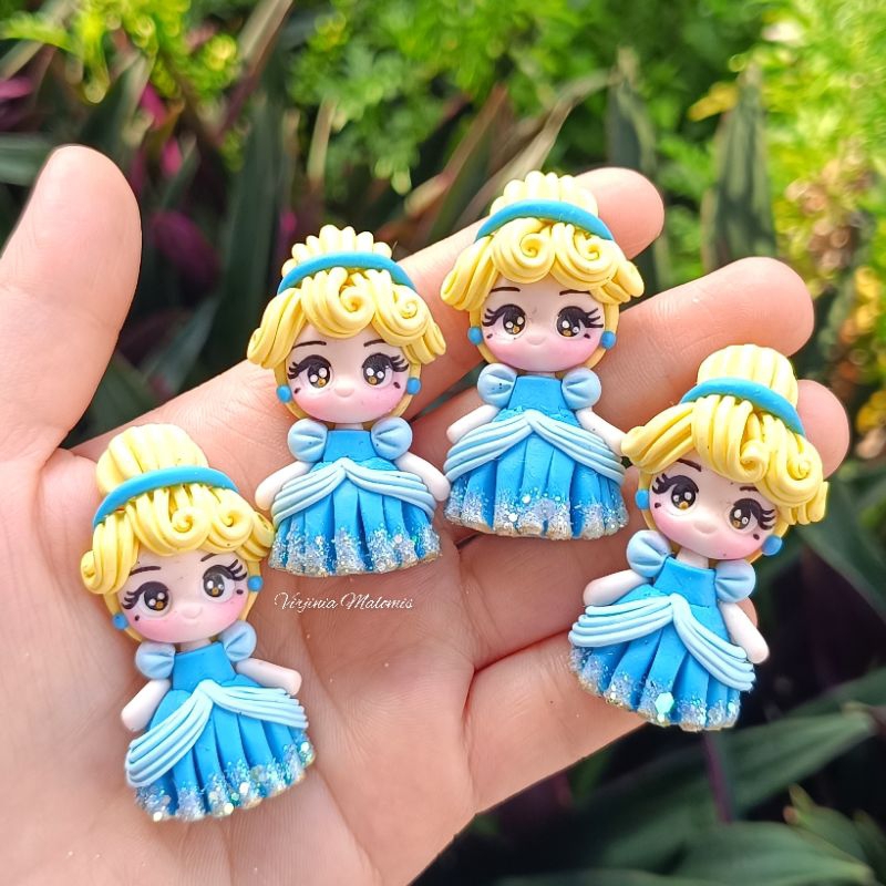 Jual handmade clay princess Cinderella di jual per 1 pcs | Shopee Indonesia