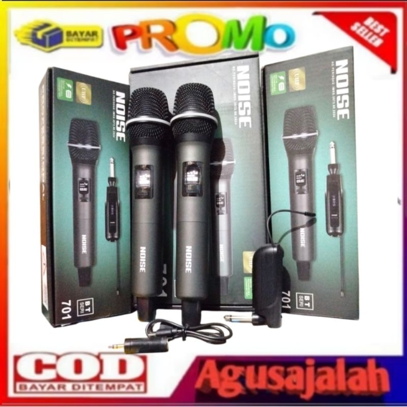 Jual MICROPHONE BLUETOOTH WIRELESS SUARA BAGUS NOISE 701 2 MIC ORIGINAL ...
