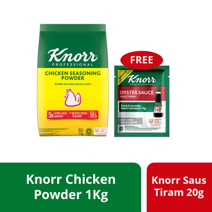 Jual Knorr Chicken Seasoning Powder Refill 1Kg Free Saus Tiram Sample ...