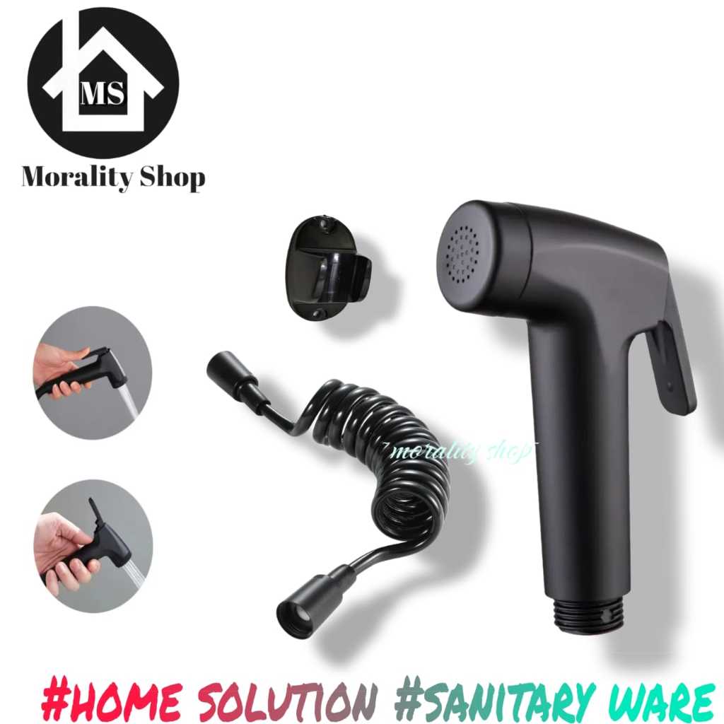 Jual Jet Shower Spray Bidet Closet Hitam JS67 - Shower Cebok Toilet ...