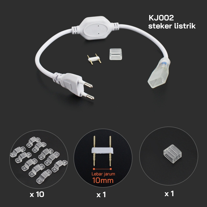 Jual LED Light Strip Adapter 220V Remote Control dengan Socket Neon ...