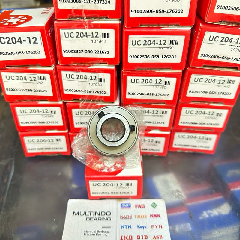 Jual INSERT Bearing UC 204-12 AS 19 mm ATAU 3/4 INCH FYH japan ORIGINAL | Shopee Indonesia