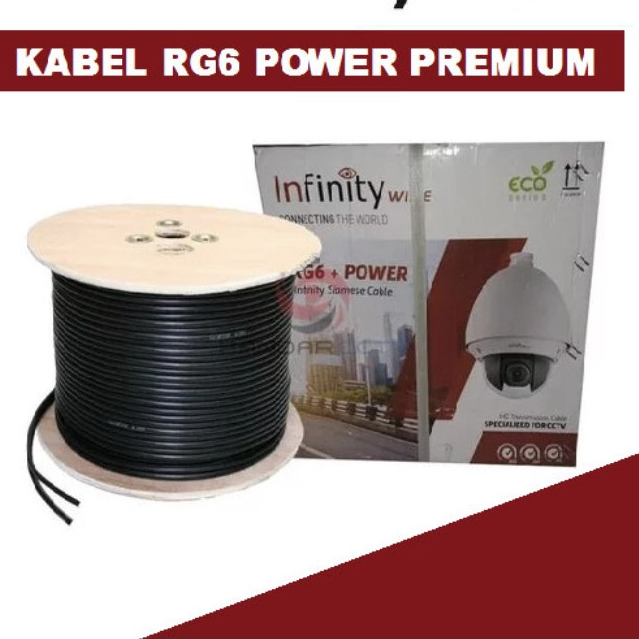 Jual INFINITY KABEL COAXIAL CCTV RG6 POWER 300MTR KABEL CCTV KUALITAS TERBAIK | Shopee Indonesia