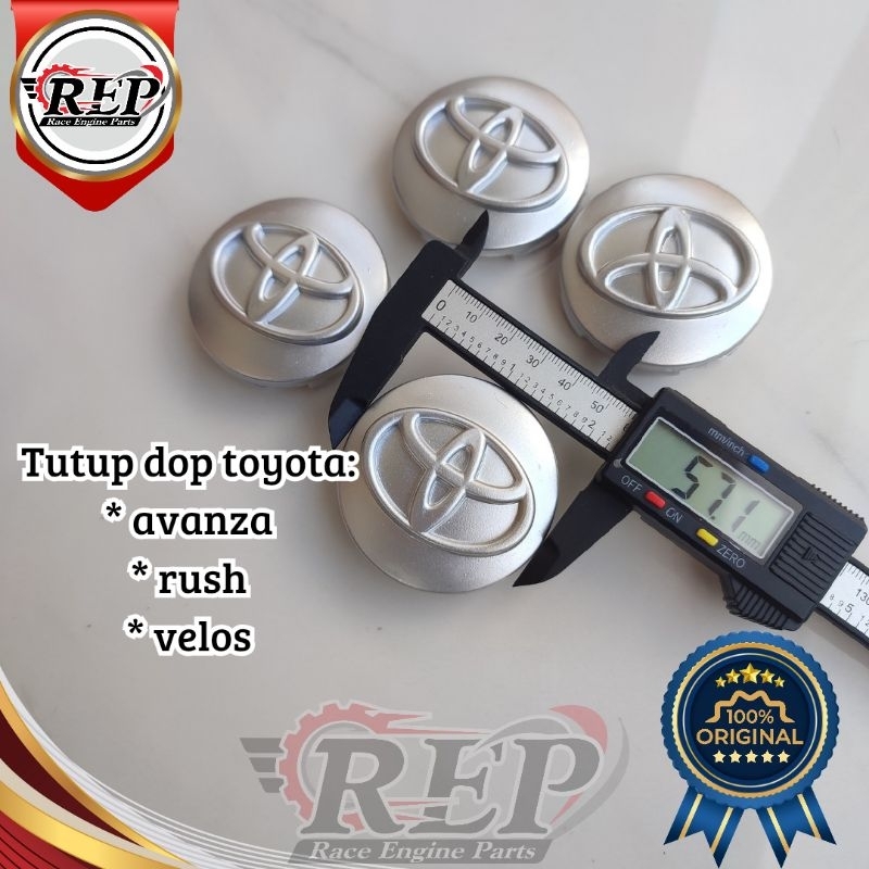 Jual tutup dop velg toyota avanza rush velos ukuran 5,7cm original | Shopee Indonesia