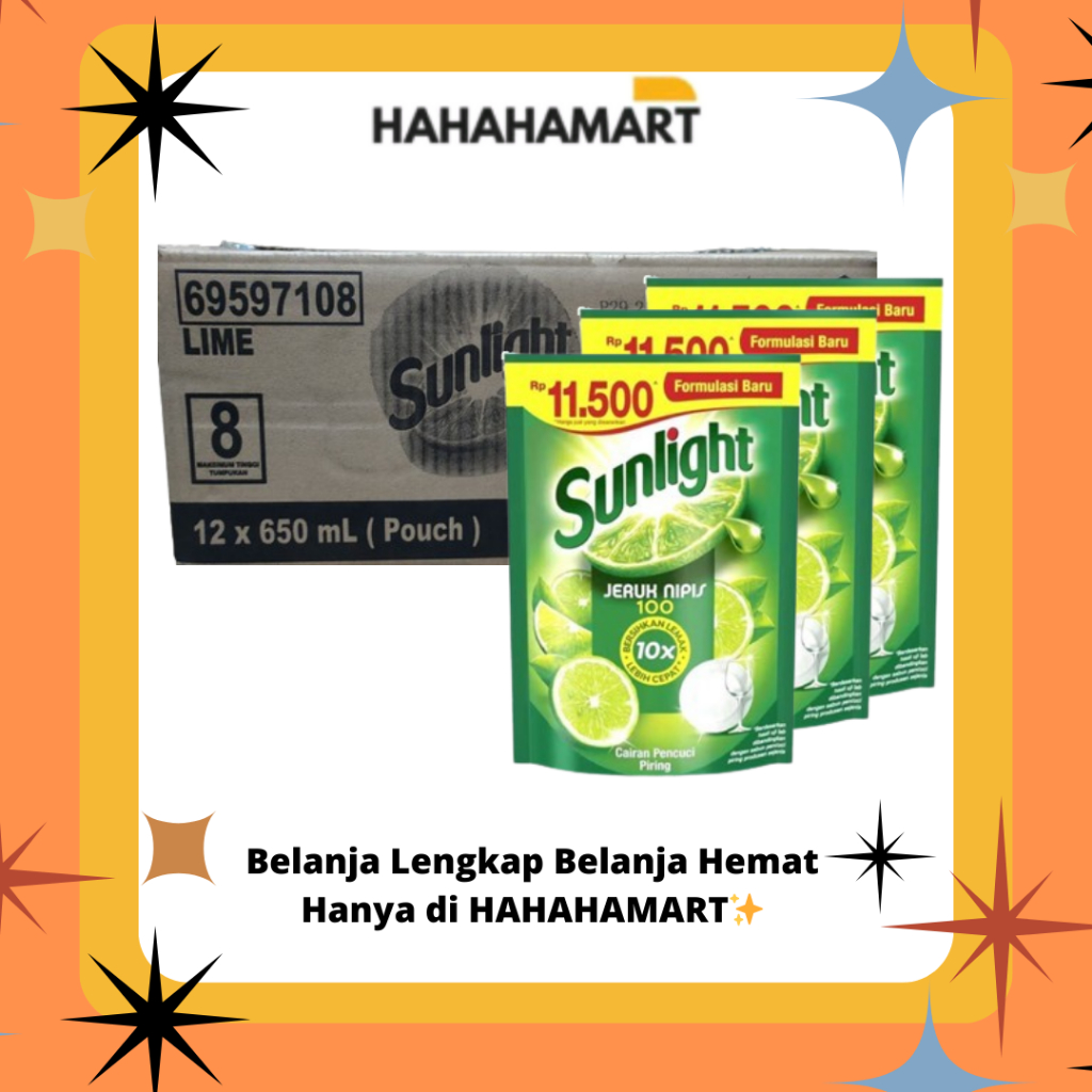 Jual Sunlight Ukuran 640gr Kemasan Refill 11.500 Harga Karton Isi 12pcs ...