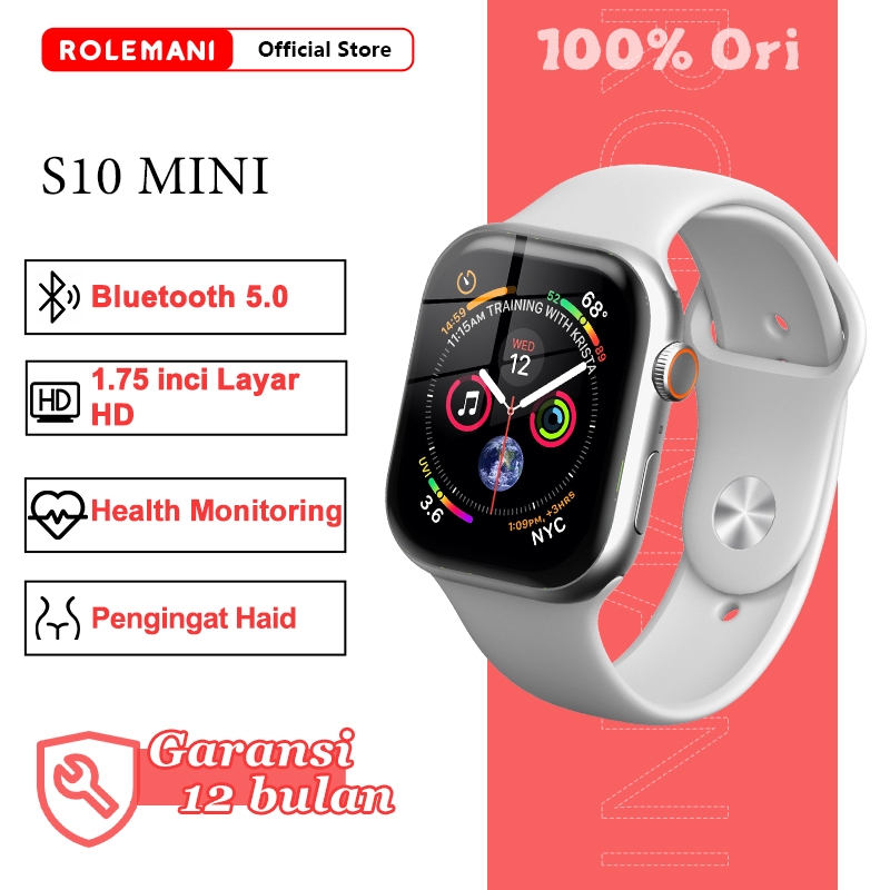Jual ROLEMANI S10 Mini Smartwatch 1.75" AMOLED Screen - Bluetooth Call ...