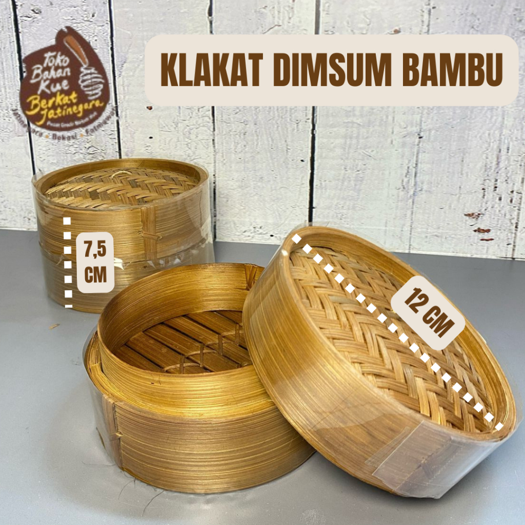 Jual KLAKAT DIMSUM BAMBU M & S-Kukusan Dimsum/ Piring Bambu/ Wadah ...