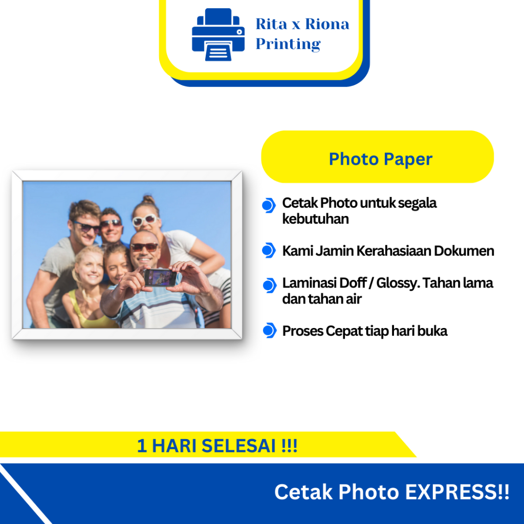 Jual Cetak Photo / Foto Express Kilat Sehari Jadi Bebagai Ukuran Murah A4 / A3 | Shopee Indonesia
