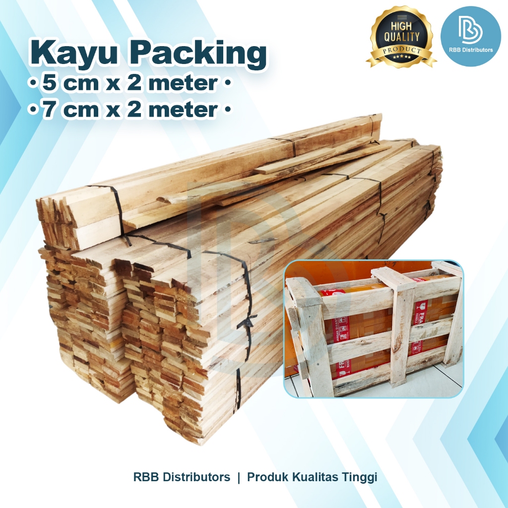 Jual Kayu packing ukuran 5CM X 2 METER 7CM X 2 METER 1 Ikat isi 20 ...