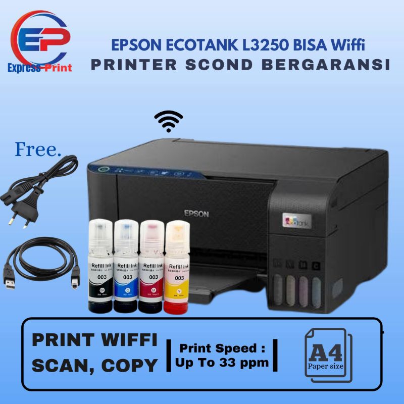 Jual Epson L3250 Scond Like New Murah Bergaransi (Hasil Print Normal ...