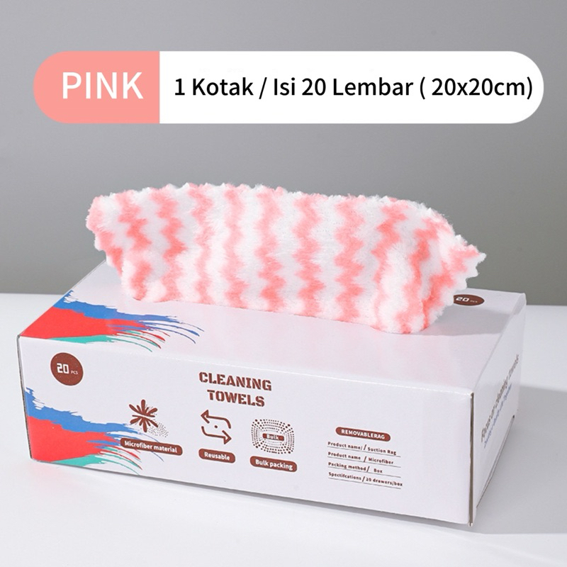 Jual Tisu Kain Lap Serap Minyak Isi 20Lembar Pembersih Alat Dapur ...