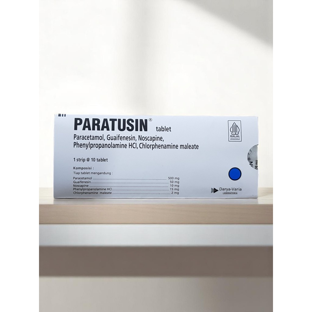 Jual PARATUSIN DMP 1 STRIP ISI 10 TABLET UNTUK MEREDAKAN FLU DAN BATUK ...