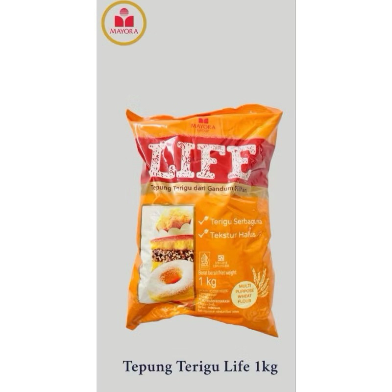 Jual Tepung Terigu Life by Mayora kemasan 1 kg | Tepung Tapioka Life by ...