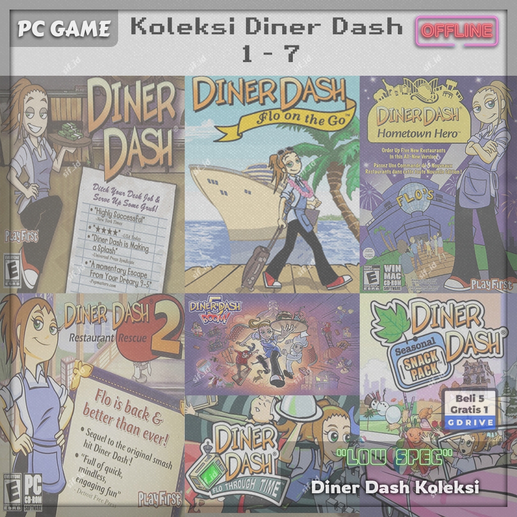 Jual Diner Dash - Koleksi Diner Dash 1 - 7 Lengkap - Restaurant Rescue ...