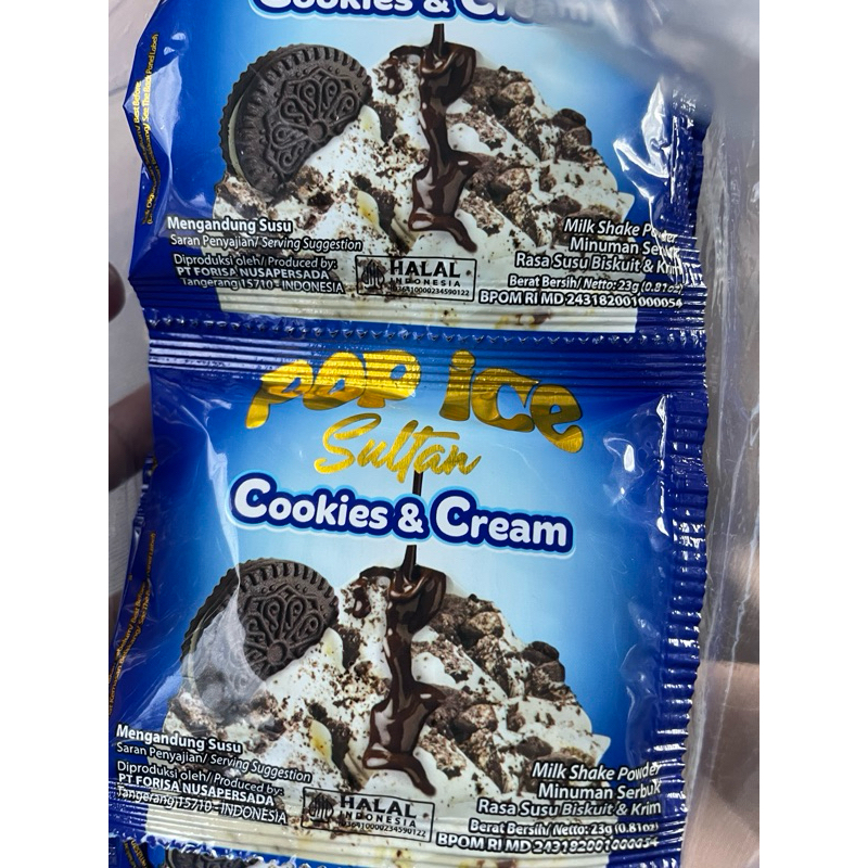 Jual POP ICE SULTAN COOKIES & CREAM | Shopee Indonesia
