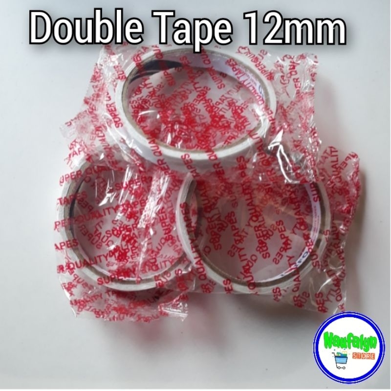 Jual Isolasi Bolak Balik Double Tape Ukuran 12mm ( 1 pcs ) | Shopee ...
