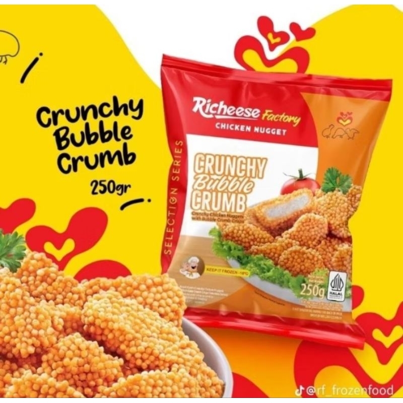 Jual Richeese Factory Chicken Nugget Crunchy Bubble Crumb 250gr/Naget ...