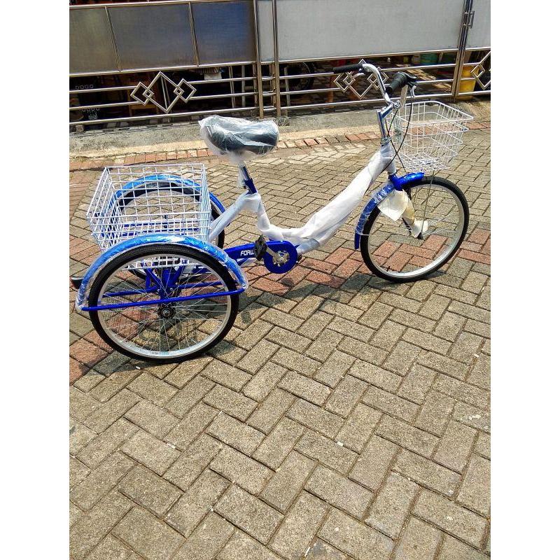 Jual Sepeda Roda Tiga Dewasa/Becak/Sepeda Gerobak Bisa Buat Bawa Barang ...
