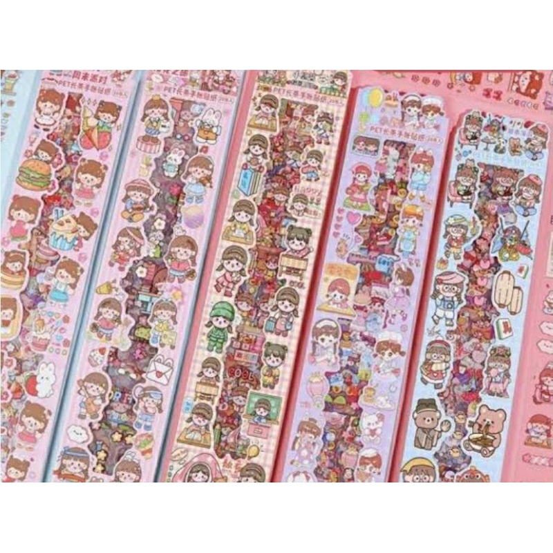 Jual STICKER PANJANG TRANSPARANT CUTE PET 5 LEMBAR | Shopee Indonesia