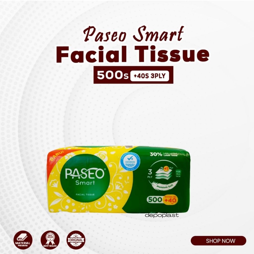 Jual Tissue Facial Paseo Smart 540 ply_Tisue murah_Tisue wajah | Shopee ...