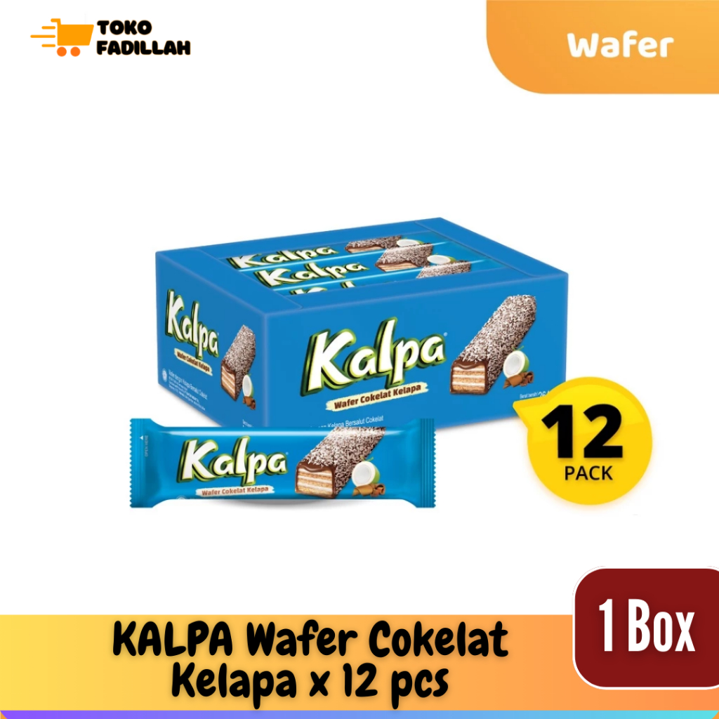 Jual KALPA Wafer Cokelat Kelapa Box isi 12 pcs | Shopee Indonesia