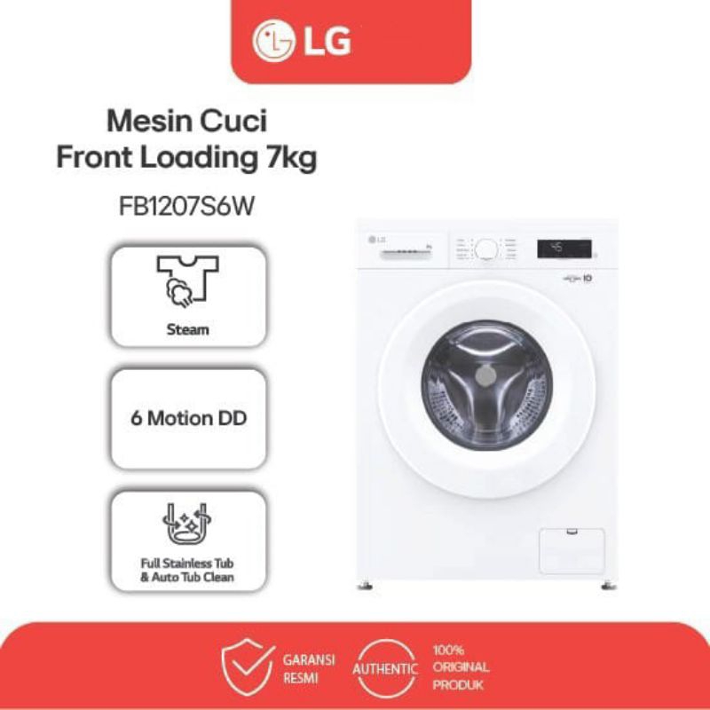 Jual LG Mesin Cuci Front Loading 7 Kg Inverter Direct Drive Motor ...