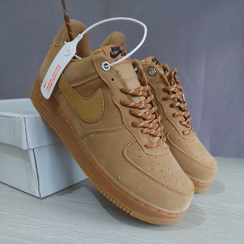 Jual AIR FORCE 1 '07 FLAX WHEAT GUM ORIGINAL - AF1 AF 1 BROWN BLACK ...
