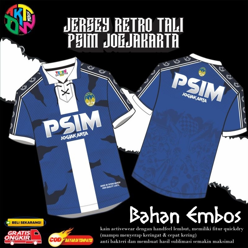 Jual JERSEY SUPORTER ( PSIM JOGJAKARTA ) RETRO TALI | Shopee Indonesia