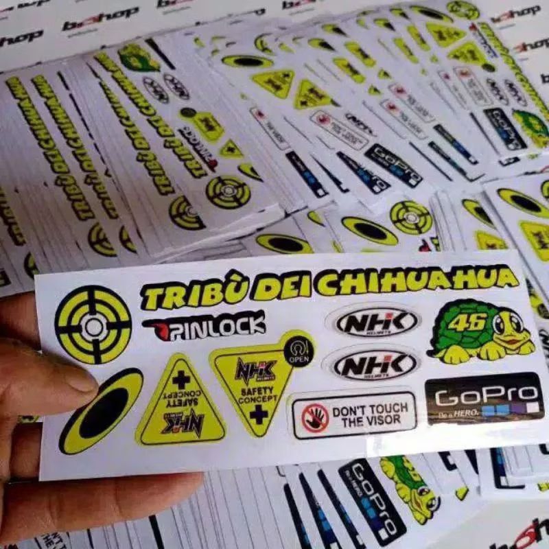 Jual STICKER VISOR HELM MOTOR Stiker Flat Visor | Shopee Indonesia