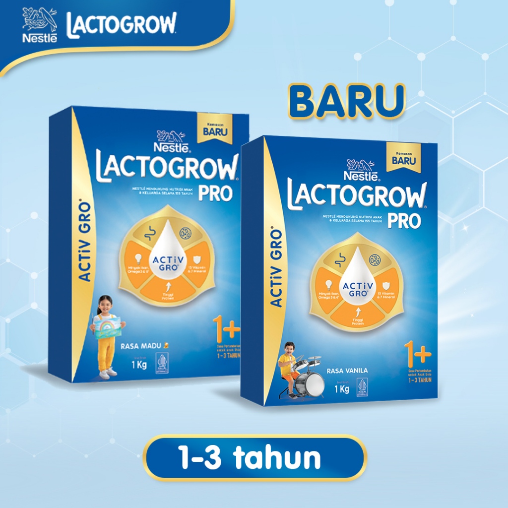Jual Lactogrow Pro 1+ ACTiVGRO 1kg - Lactogrow 3 Susu Pertumbuhan Anak ...