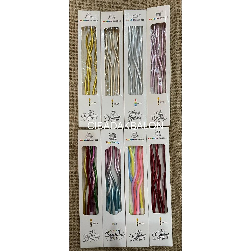 Jual Lilin Akar Metalik / Lilin Akar Pastel / Lilin Ulang Tahun Panjang ...