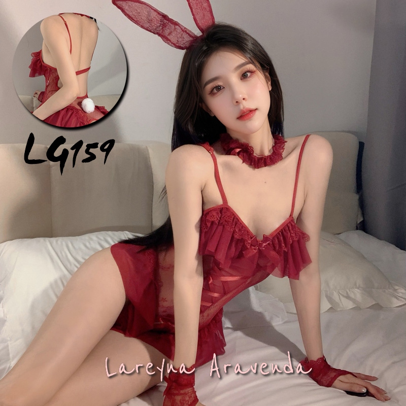 Jual Lareyna Aravenda Set Lingerie Komplit Kostum Fantasy Bunny Dancer Crotchless LG159 | Shopee ...
