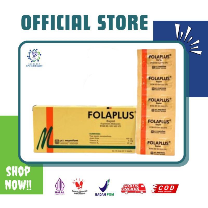 Jual Folaplus tablet suplemen multivitamin mineral kesehatan tambah ...