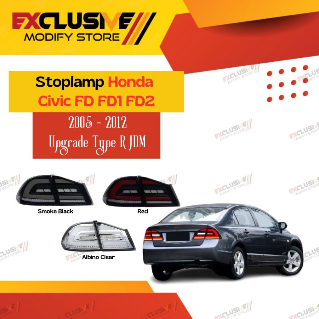 Jual HONDA CIVIC FD FD1 FD2 (2005 - 2012) UPGRADE STOPLAMP CEREMONY ...