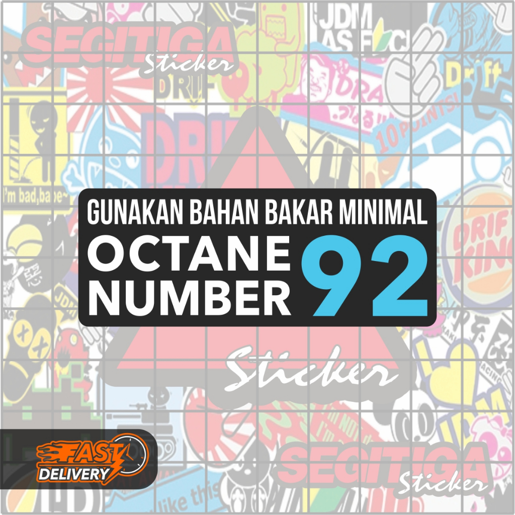 Jual Sticker Octane Number 92 Ukuran 7x2.7 Cm | Shopee Indonesia