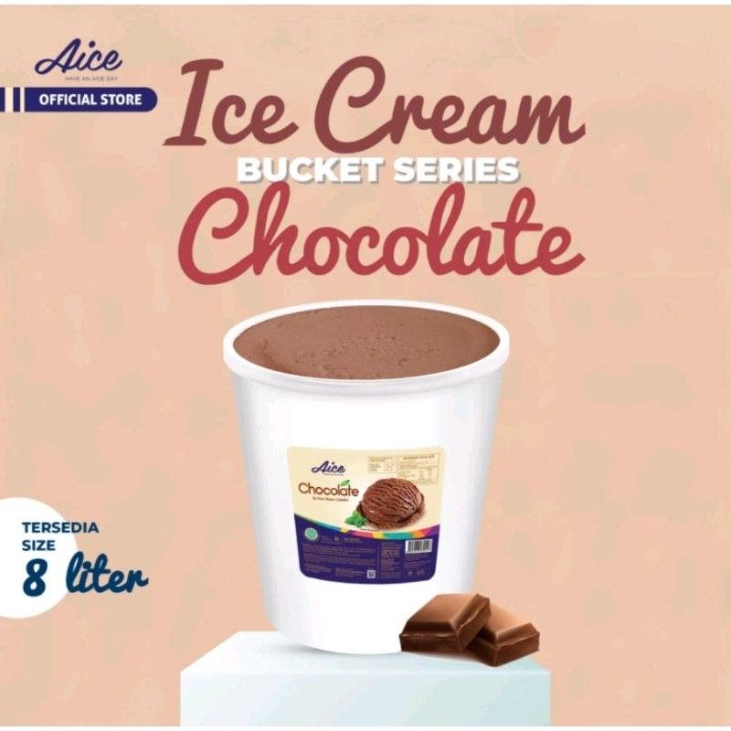 Jual ICE CREAM AICE 8 LITER RASA COKLAT | Shopee Indonesia