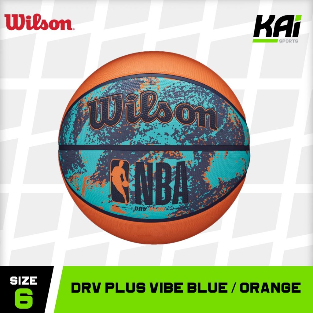 Jual Bola Basket Wilson NBA DRV PLUS Vibe Blue/Orange - Sz 6 Basketball ...