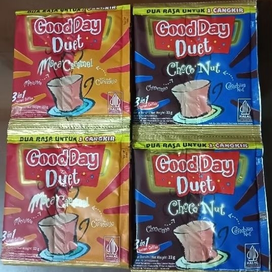 Jual Kopi Good Day Duet ChocoNut/ Moca Caramel 1renteng (10pcs × 20gram ...