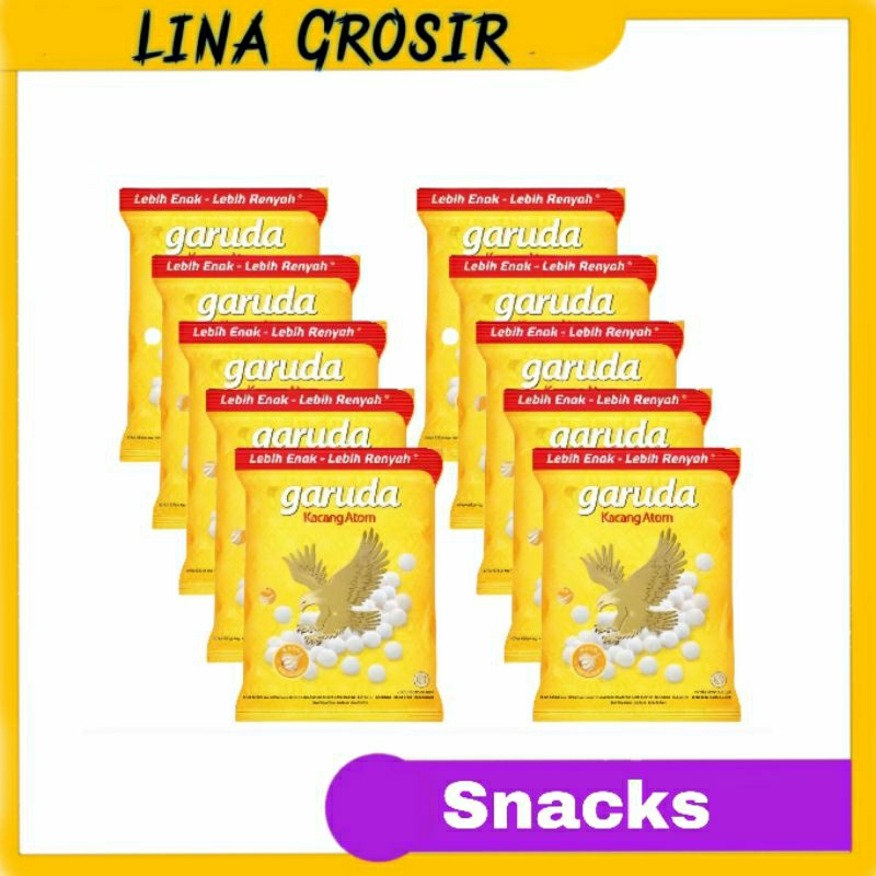 Jual GARUDA FOOD Kacang Atom 20gr @ 1 Rcg/10pcs | Shopee Indonesia