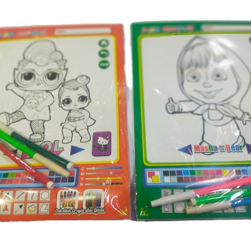 Jual Mainan Anak Warung Gambar Mewarnai Besar 20 Pcs | Shopee Indonesia