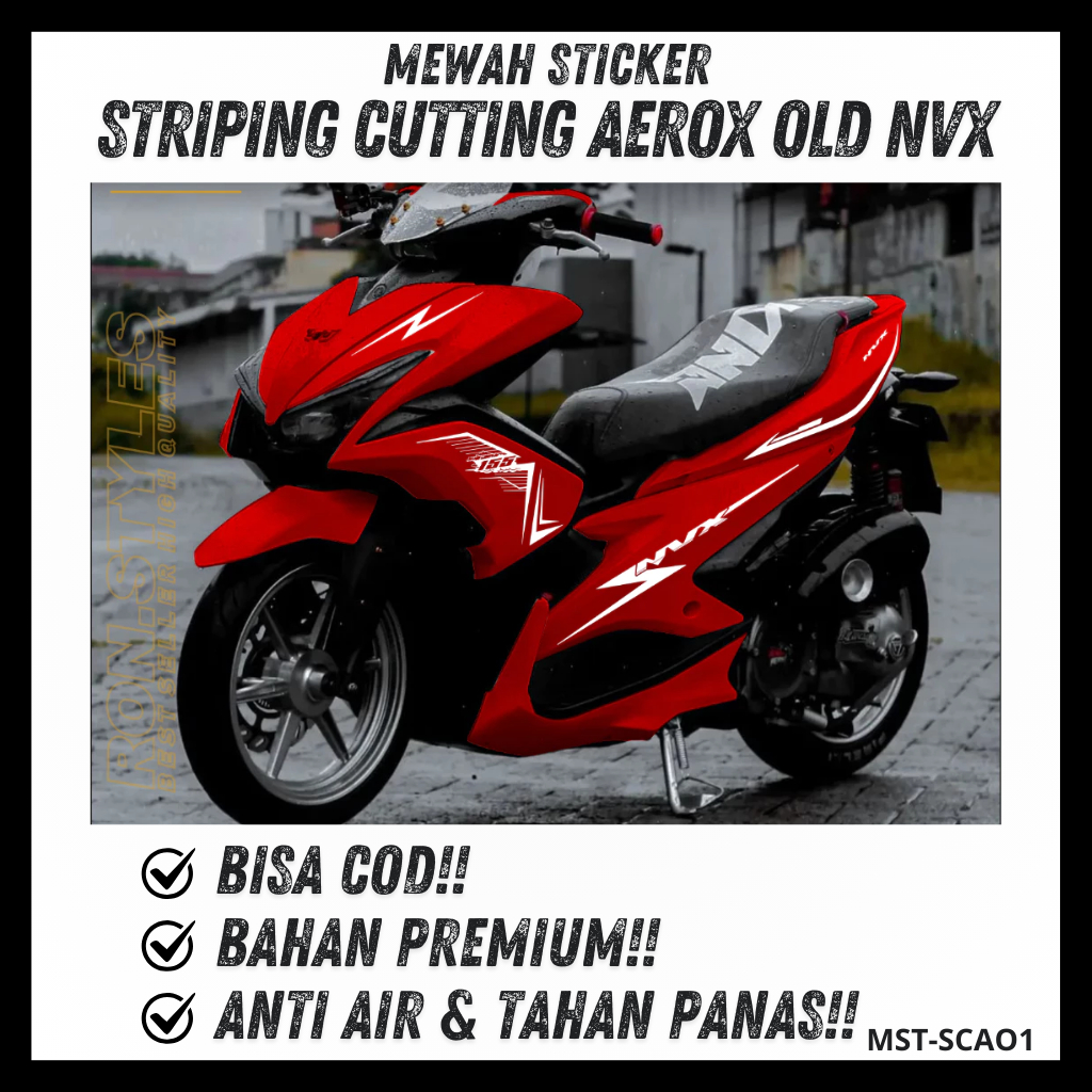 Jual Cutting Sticker Striping Aerox Old 155 NVX Striping Variasi Aerox ...