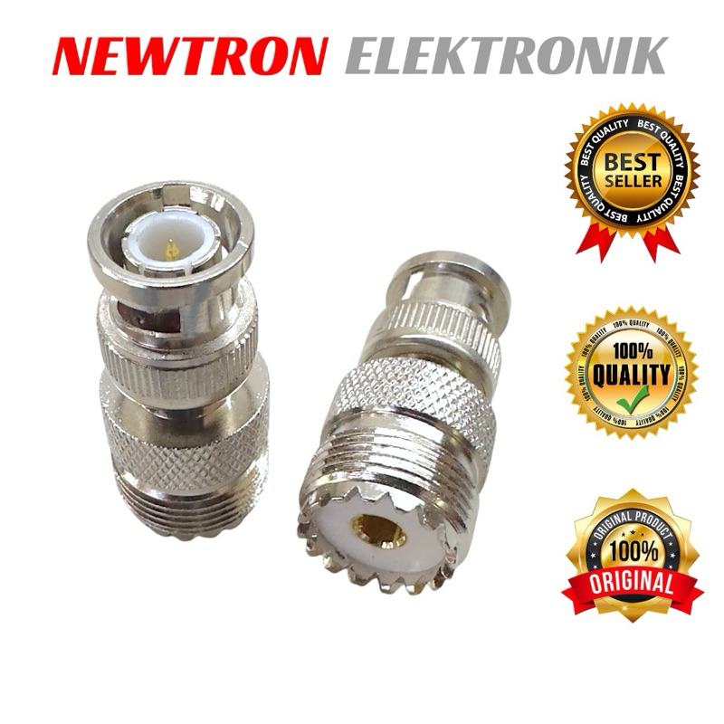 Jual Konektor BNC Male To PL Female Connector PL To BNC Sambungan cocok untuk Antena HT Rig ...