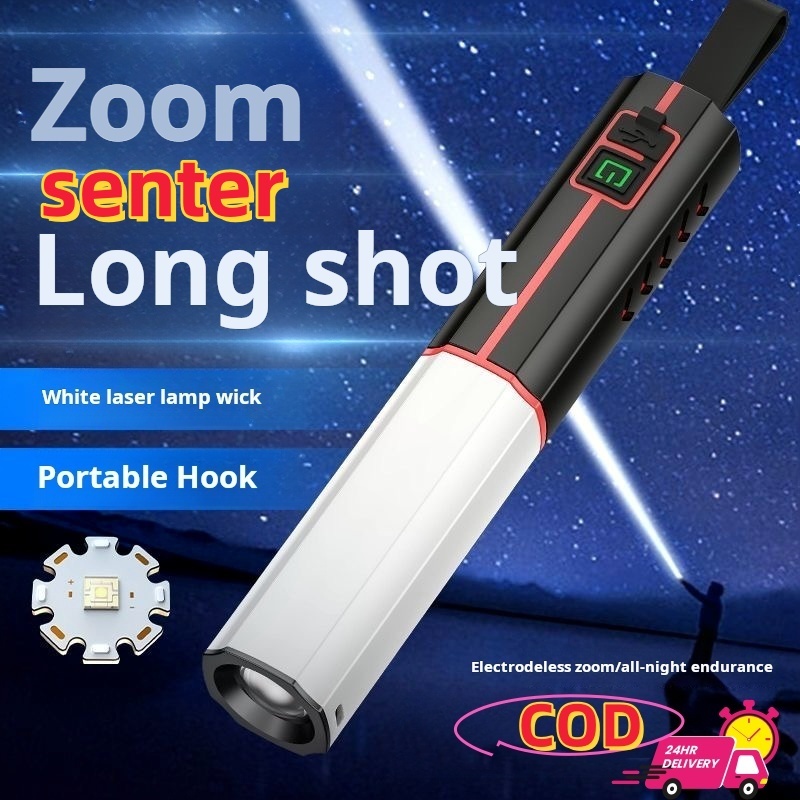 Jual COD Baru Senter LED Super Terang 90000 lumens USB C Rechargeable ...