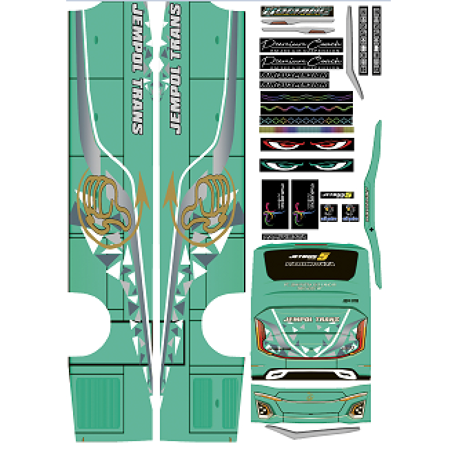 Jual stiker miniatur bis + cutting A4 komang jempol trans | Shopee ...